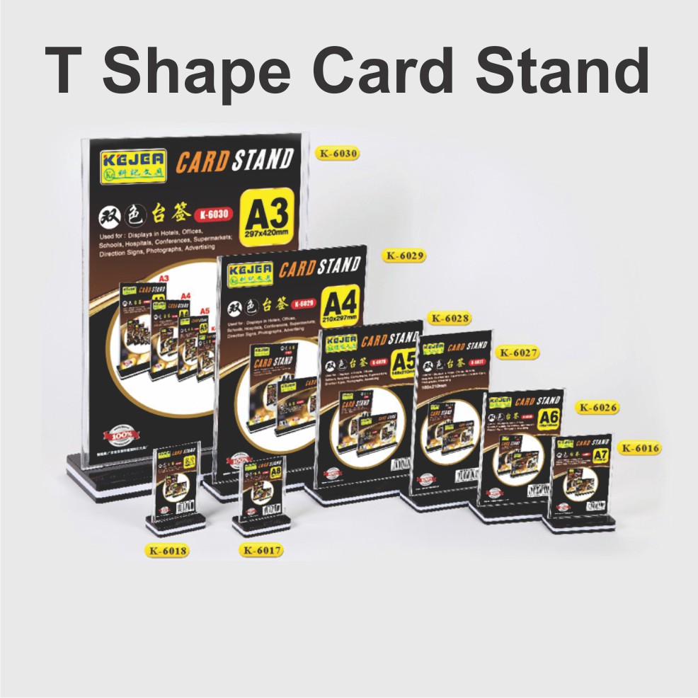 T-Shape Card Stand double side Horizontal/Vertical Stand T Shape ...