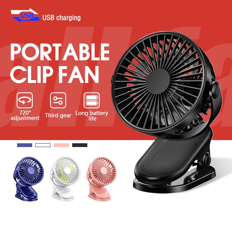 3600MA Table Fan Mini Desk Fan 4 Speed USB Desktop Fan Rechargeable Fan ...
