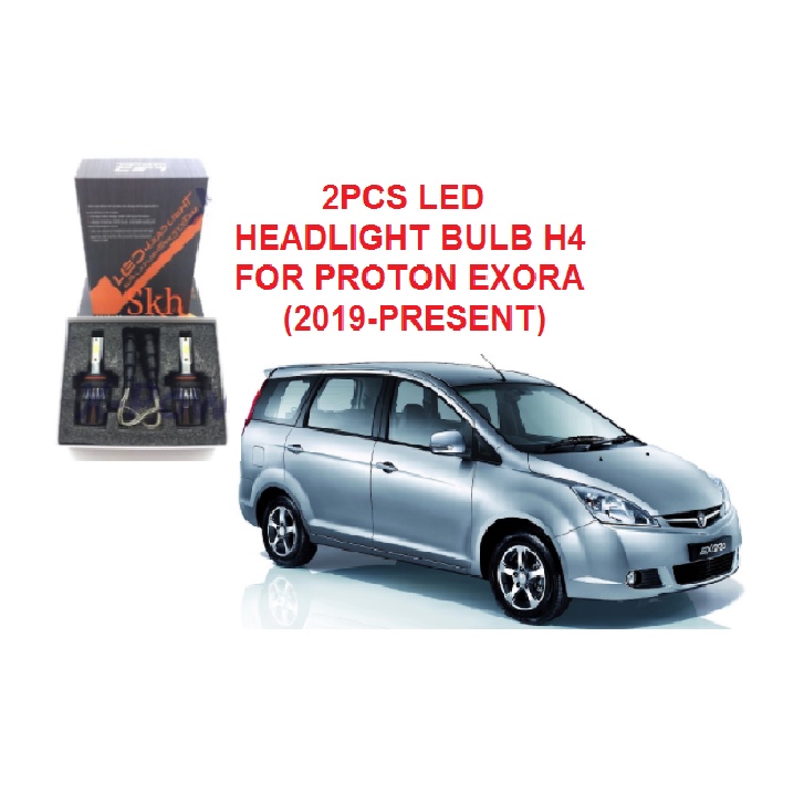 ☆LED☆ 2PCS LED HEADLIGHT BULB (COB) (H4) FOR PROTON EXORA (2019-PRESENT ...