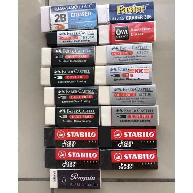 (Ready Stock) Rubber Pemadam Erasers Fancy Exam Grade (Pentel / Stabilo ...