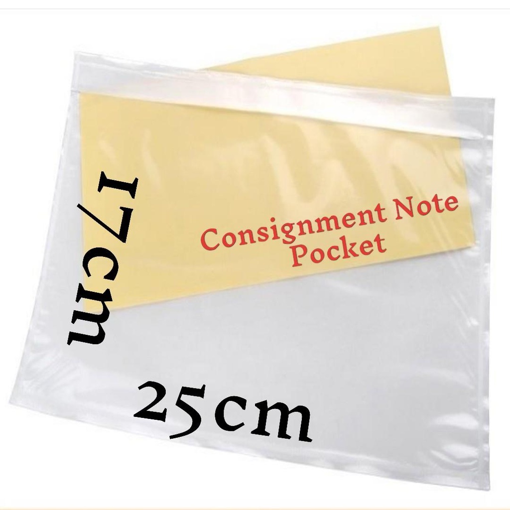 (FREE 5 Pcs)50/100 Pcs A5 Size Adhesive Consignment Note Pocket Pouch ...