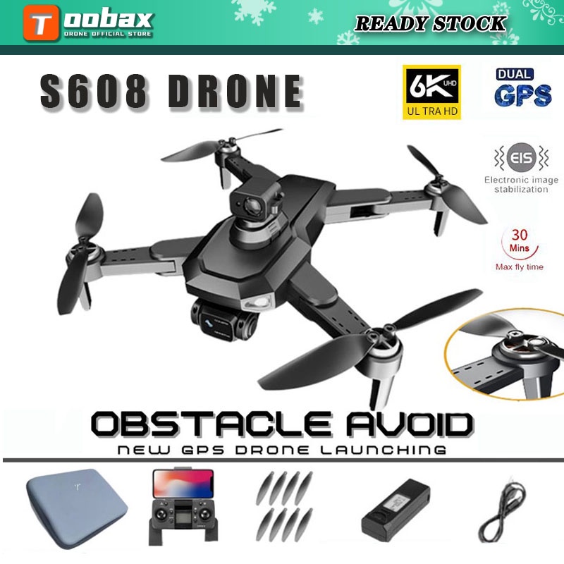 🔥READY STOCK🔥S608 Drone GPS 6K HD Dual Camera Drone /Stabilizer/3KM ...