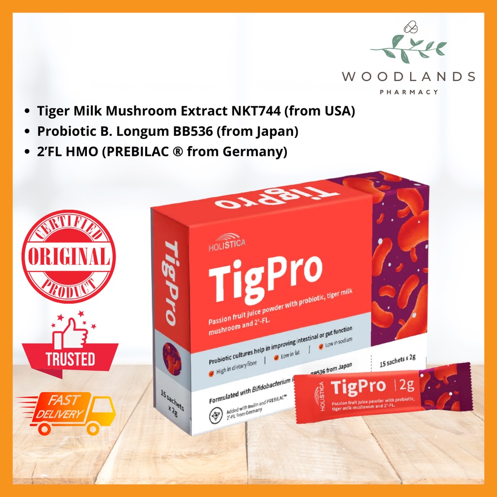 HOLISTICA TIGPRO (Tiger Milk Mushroom, Probiotics and 2'-FL HMO) 15 ...