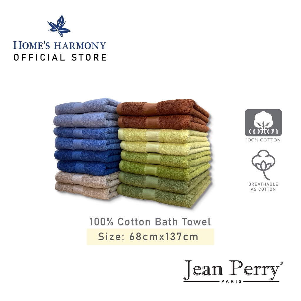 Jean Perry Beverly Hills 100% Cotton Bath Towel Collection | Shopee ...