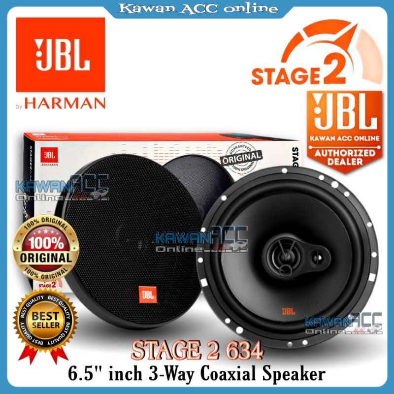 JBL Stage 2 634 6.5" inch (160mm) **100%Original** 3-Way Car Speaker Stage2-634 Peak Power ...