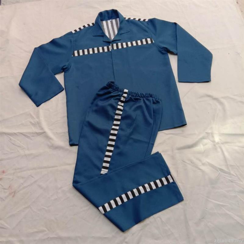 READY STOCK成人囚服囚犯衣犯监狱装劳改犯监狱表演Halloween Adult prison clothes prisoner ...