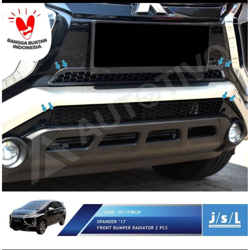 Front bumper radiator cover black 2pc mitsubishi xpander | Shopee Malaysia