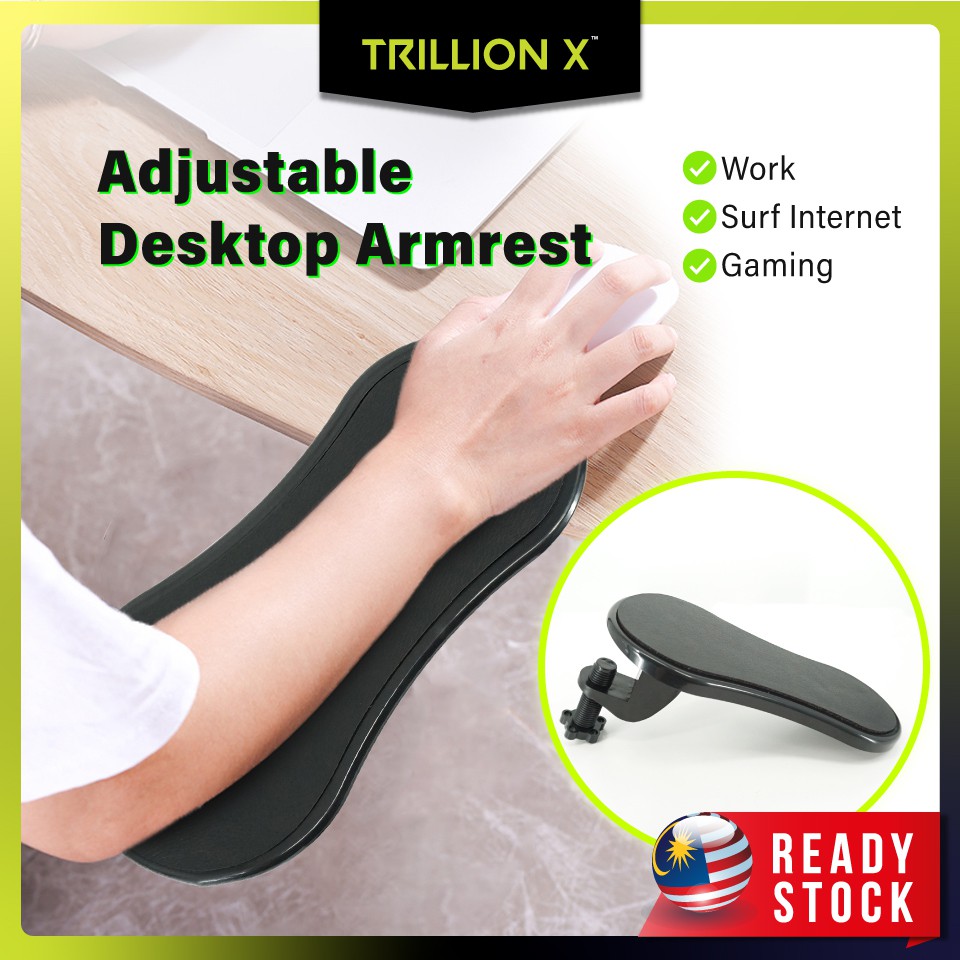 Adjustable Desktop ArmRest Attachable Armrest Pad Computer Table Arm ...