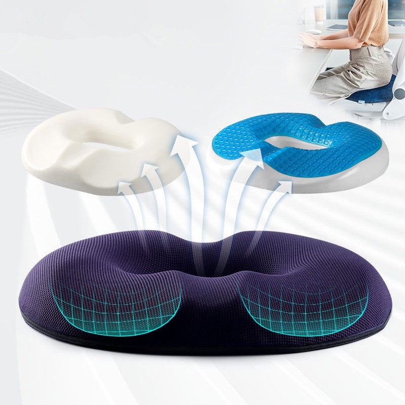 DANSUNREVE Hemorrhoid Tailbone Cushion Memory Foam Seat Cushion ...