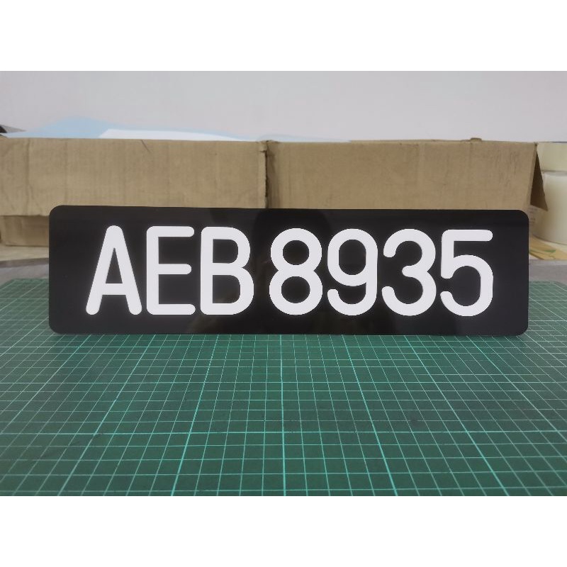 NUMBER PLATE KERETA TIMBUL PUTIH (SPEC JPJ) PUTIH TAHAN KUNING | Shopee ...