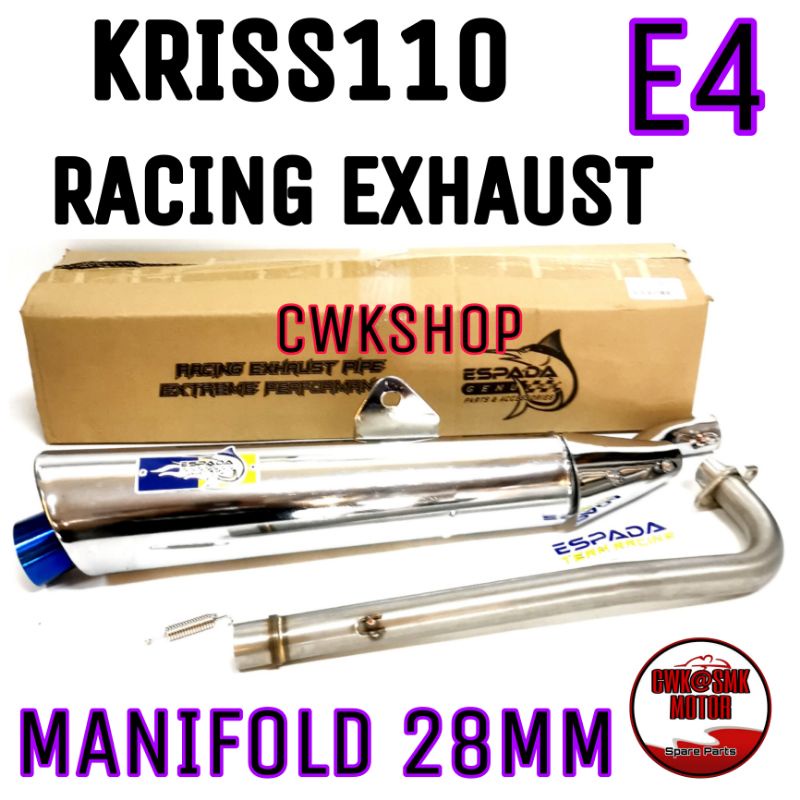 KRISS110 EX5 DREAM RACING EXHAUST E4 28MM ESPADA | Shopee Malaysia