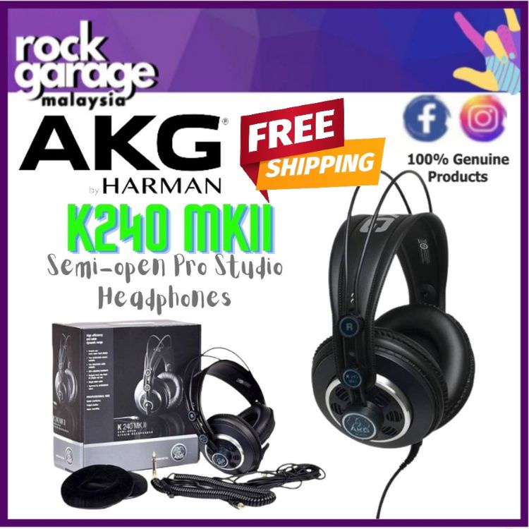AKG K240 MKII Semi-open Pro Studio Headphones (K-240 / K 240 mk2 ...