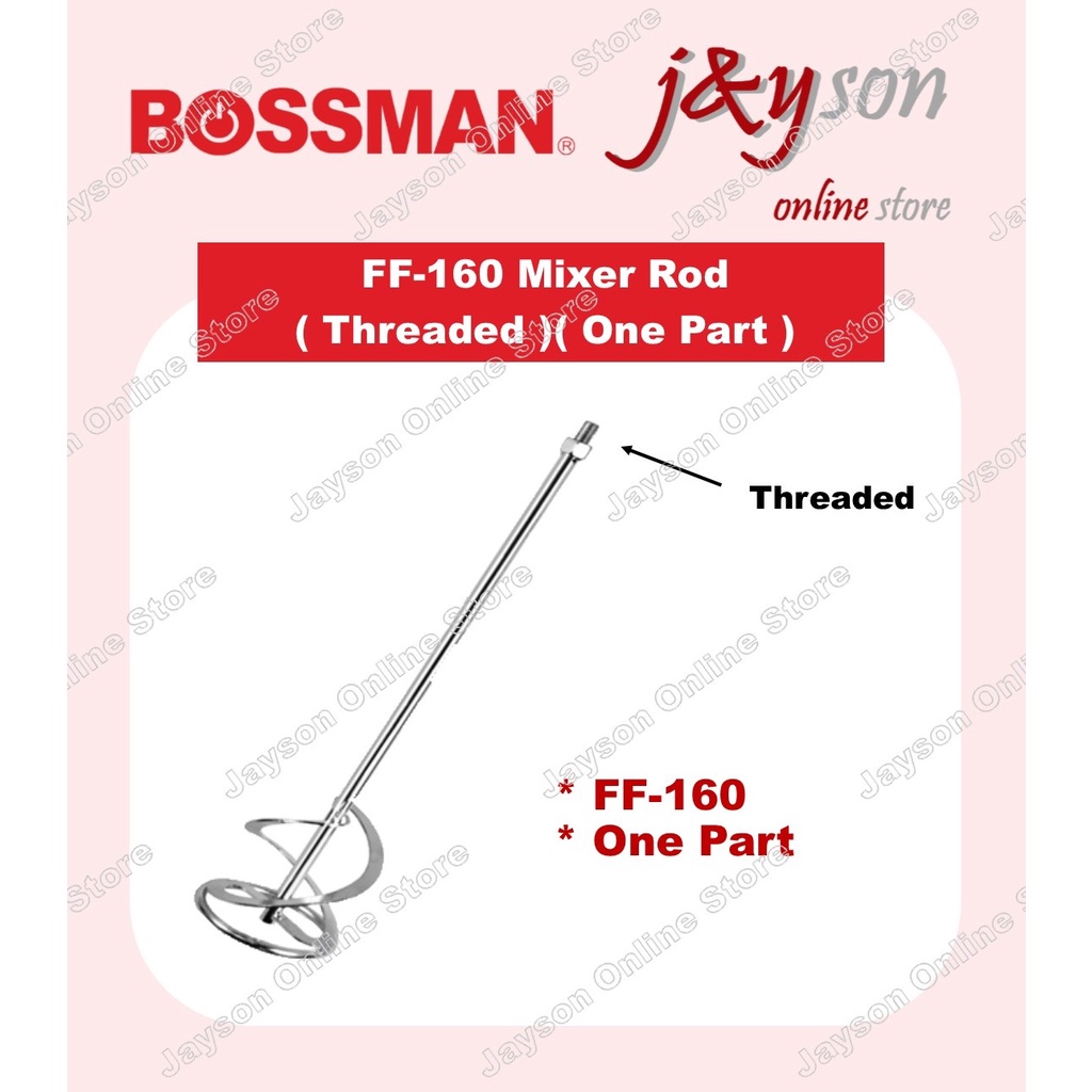 Bossman FF-160 │FF-160-2 │MR4 Paint Mixer Rod Stainless Steel Paint Pot Plaster Mixer / Stirrer ...