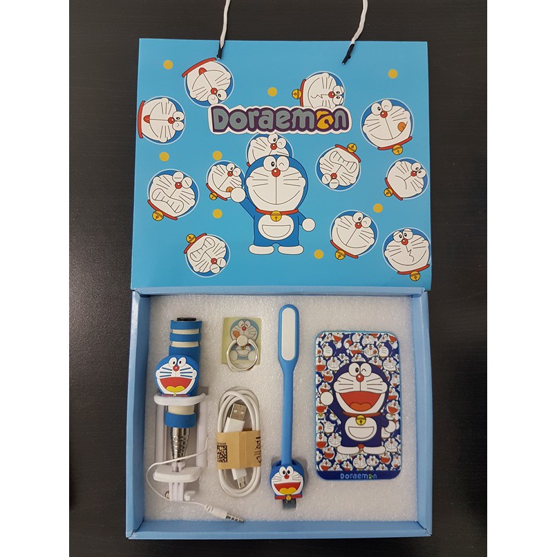 Monopod Ring Holder Doraemon Kitty Stitch 5 IN 1 Powerbank Gif Set ...