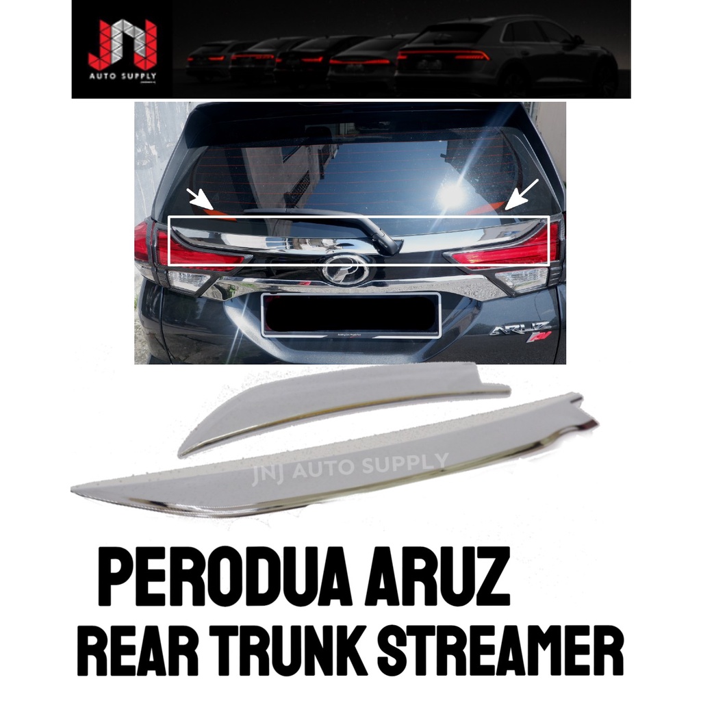 Perodua Aruz Rear Chrome Rear Trunk Streamer Pillar 1set 2pcs | Shopee ...