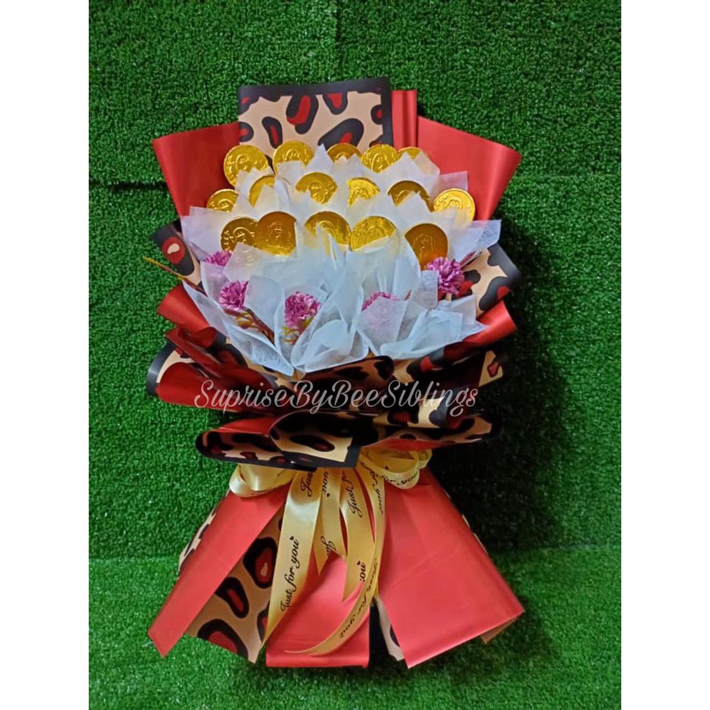 Bouquet Cokelat Bajet ( Coins ) | Shopee Malaysia