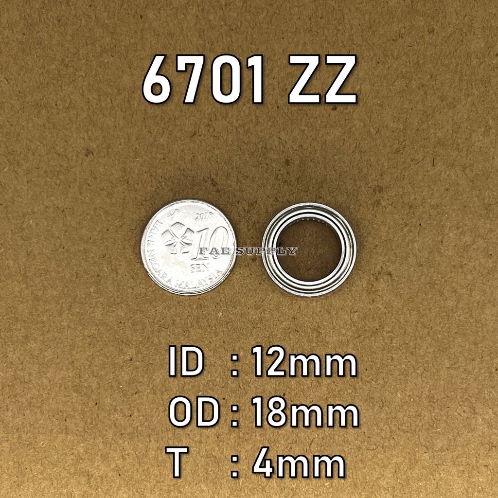 Ball Bearing 6700 6701 6702 6703 6704 6705 6706 zz metal shield ...