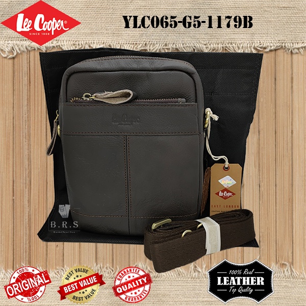 [ LEE COOPER ] MEN'S GENUINE LEATHER SLING BAG / CASUAL SLING BAG / BAG ...