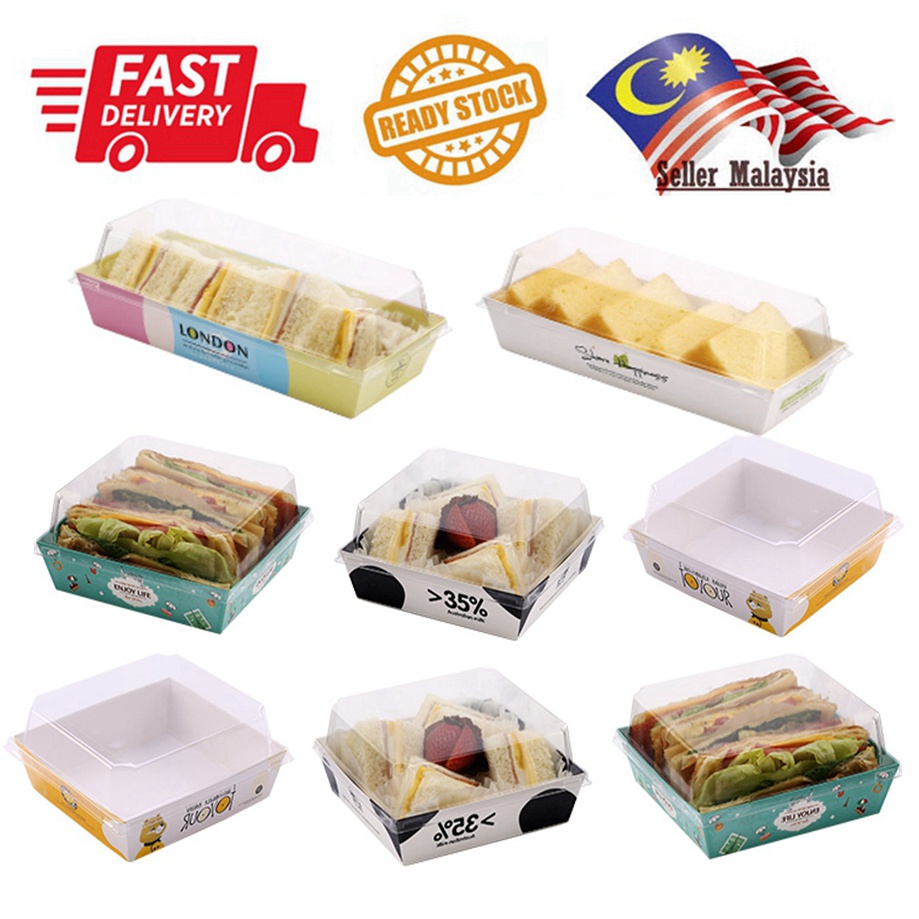 Ready Stock Square and Rectangular Cake Box with Transparent Lid / Egg ...