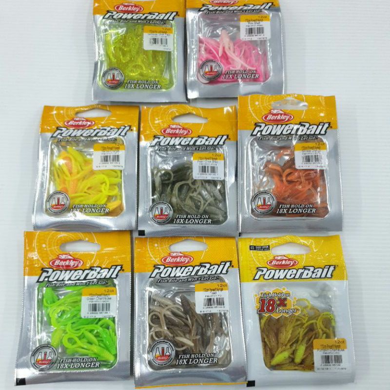 BERKLEY POWERBAIT NYMPH 1INCH 2CM SOFT BAIT SOFT PLASTIC ULTRALIGHT ...