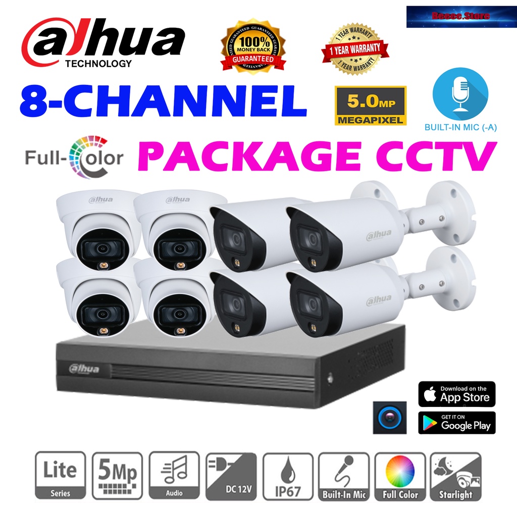 Dahua COLORVU Full Time Colour Audio 8-CHANNEL 5.0MP Package CCTV ... Dahua COLORVU Full Time Colour Audio 8-CHANNEL 5.0MP Package CCTV ...