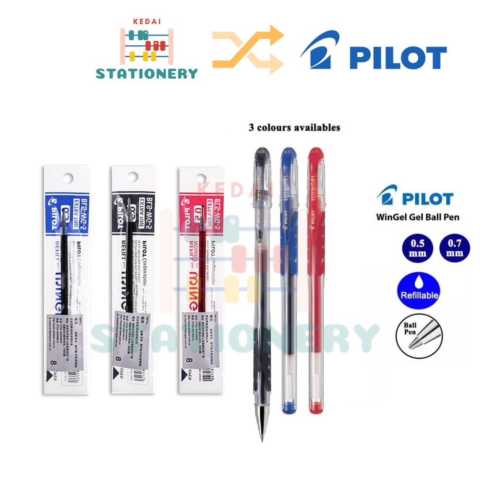 Pilot Wingel Gel Pen 0.5mm 0.7mm Pilot Wingel Gel Refill | Shopee Malaysia