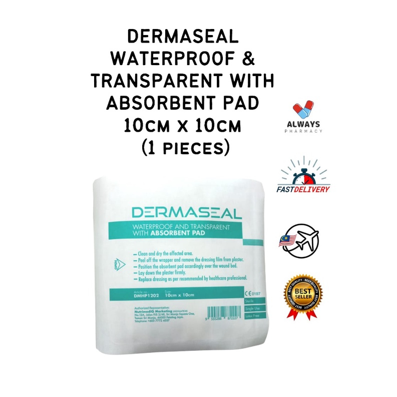 DERMASEAL WATERPROOF DRESSING PAD (10CM X 10CM) | Shopee Malaysia
