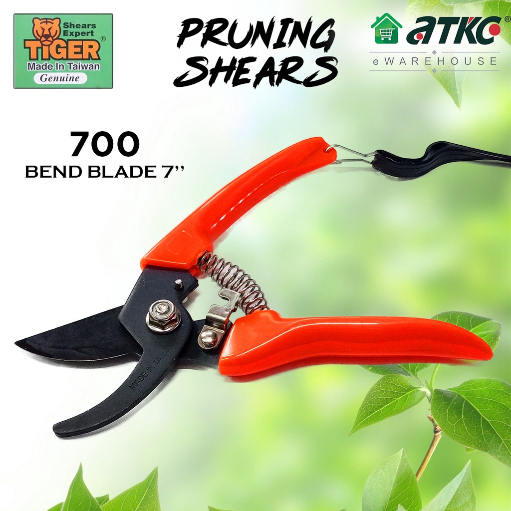 Tiger 700 Bend Blade Pruner Pruning Shears 7'' | Gunting Pokok | Flower ...