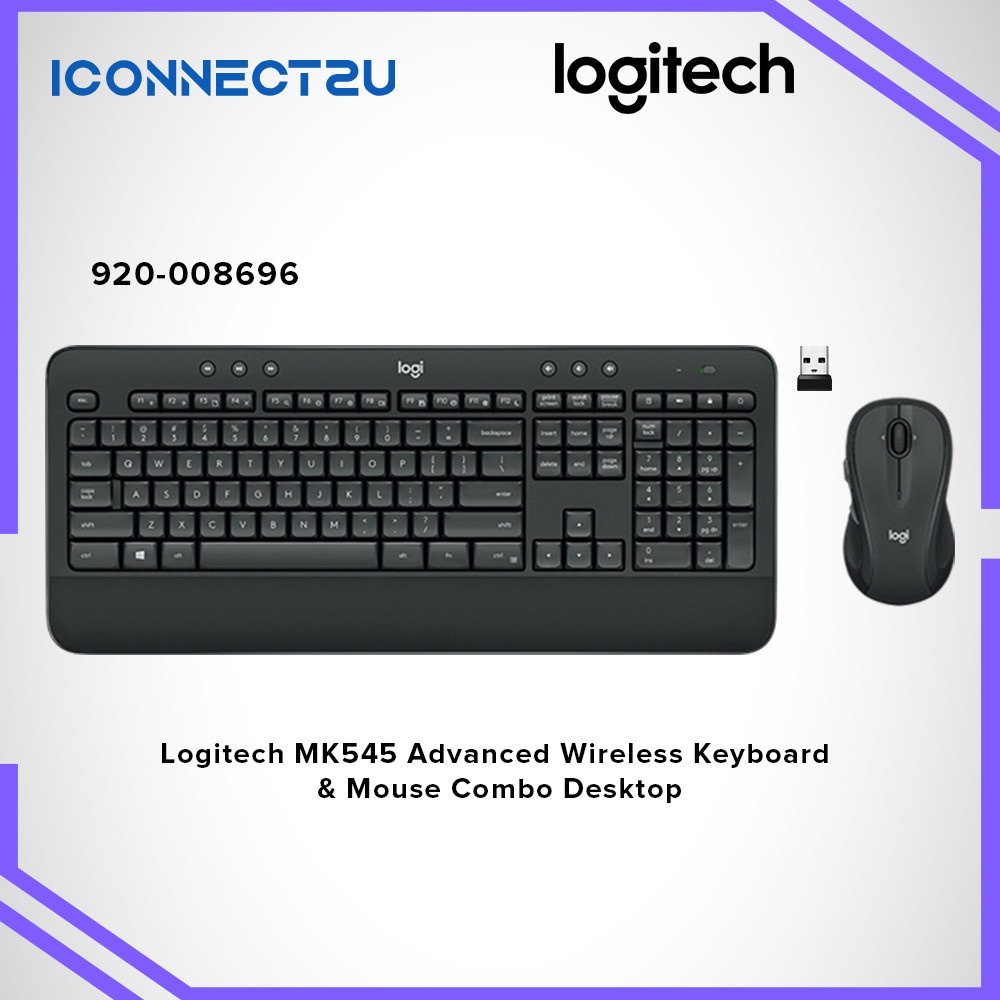Logitech MK545 Advanced Wireless Keyboard & Mouse Combo (920-008696 ...