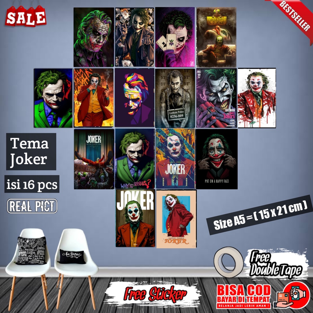 Joker Room Wall Poster 1 Package Contains 16 HD Images | Aesthetic ...