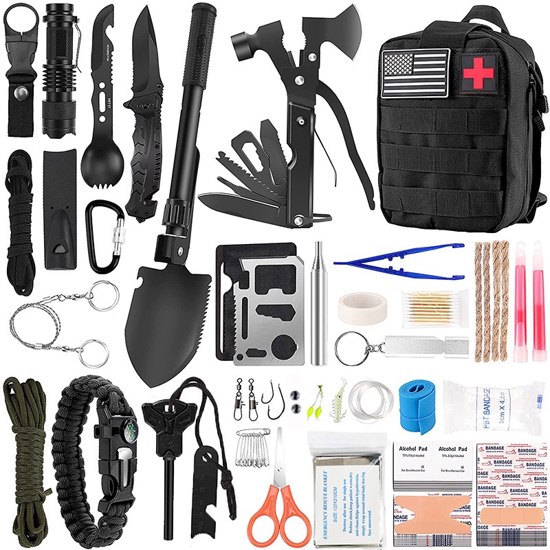 Outdoor Camping Equipment Camping Survival Kit Emergency Survival Kit ...