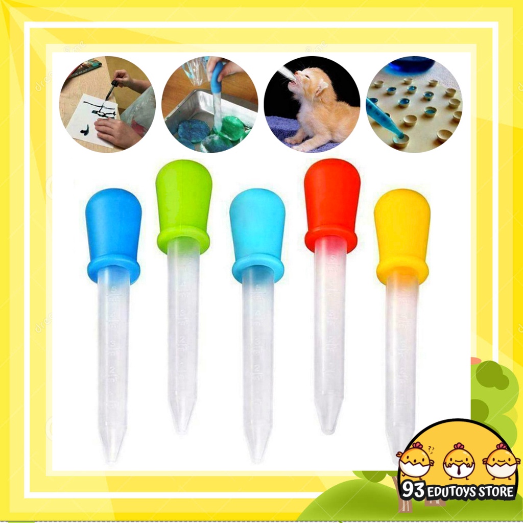 Reusable Silicone Dropper Penitis 蒙台梭利教学法 - 矽膠滴管（精细运动工具） | Shopee Malaysia