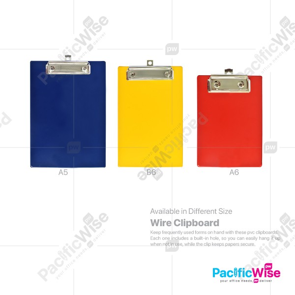 PVC Clip Board (Wire Clip)/Papan Klip PVC (Klip Kawat)/File Filing/ (A5 ...