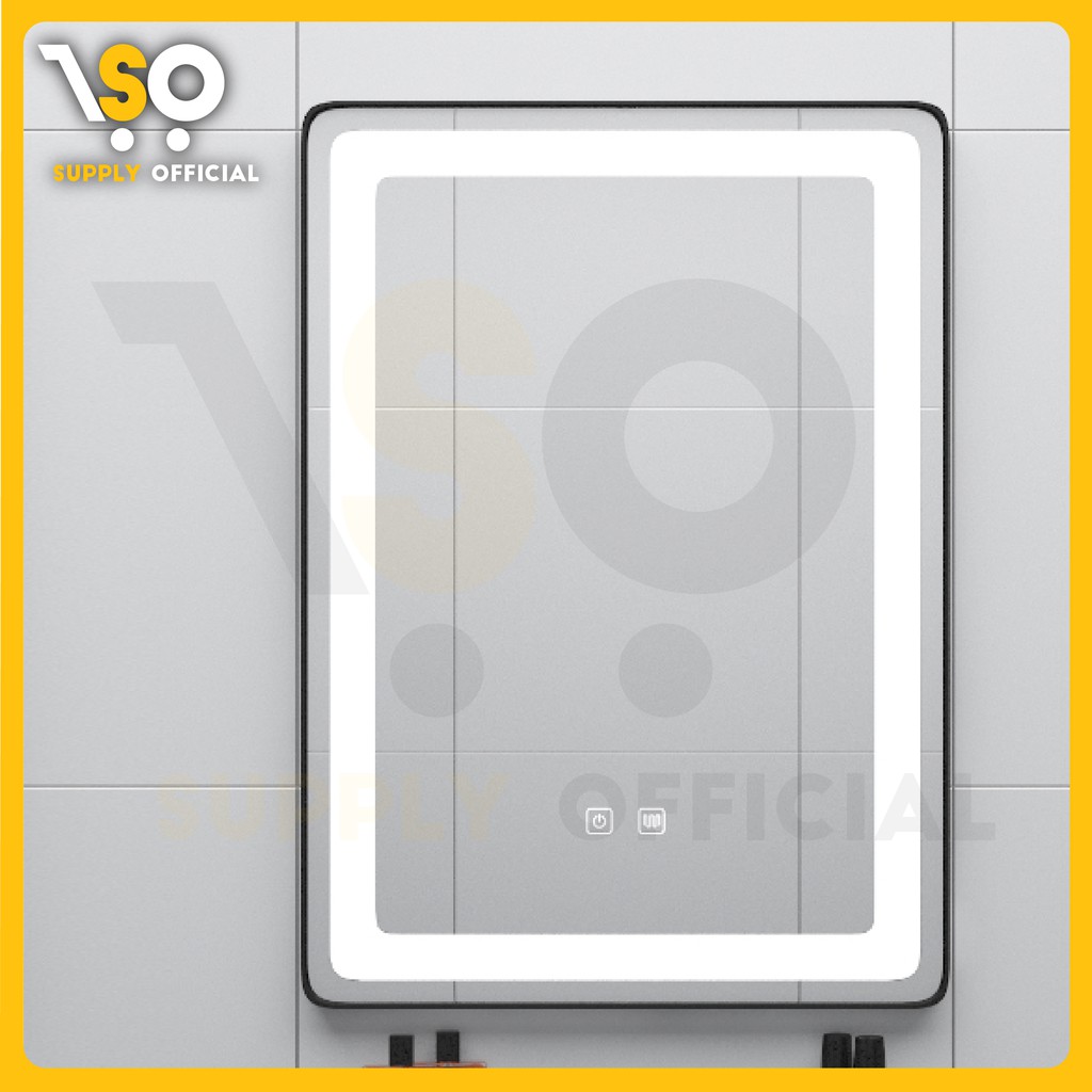 Bathroom Mirror LED Light Mirror Rectangle Anti-Fog Mirror Mirror Touch ...