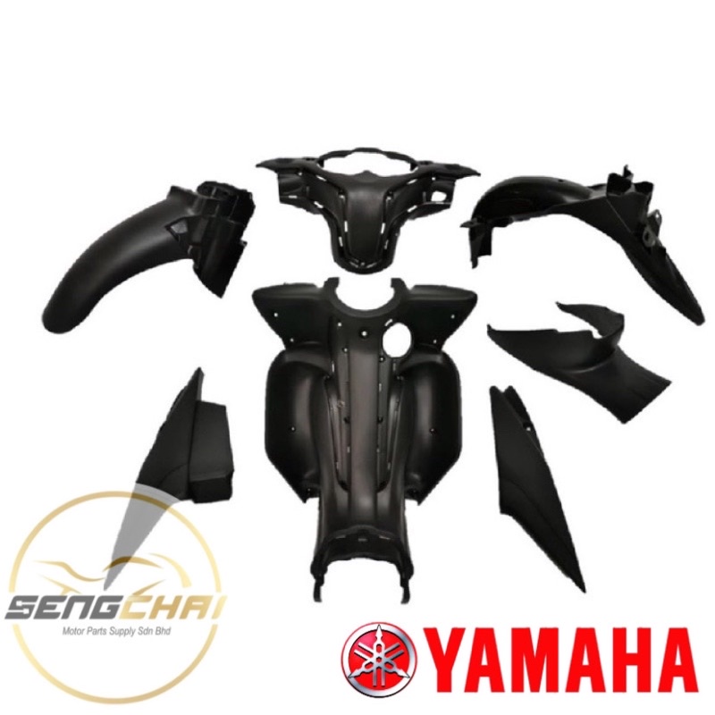 YAMAHA SRL115 INNER SET COMPLETE SET COVER SET HITAM SEBAM INNER DALAM ...