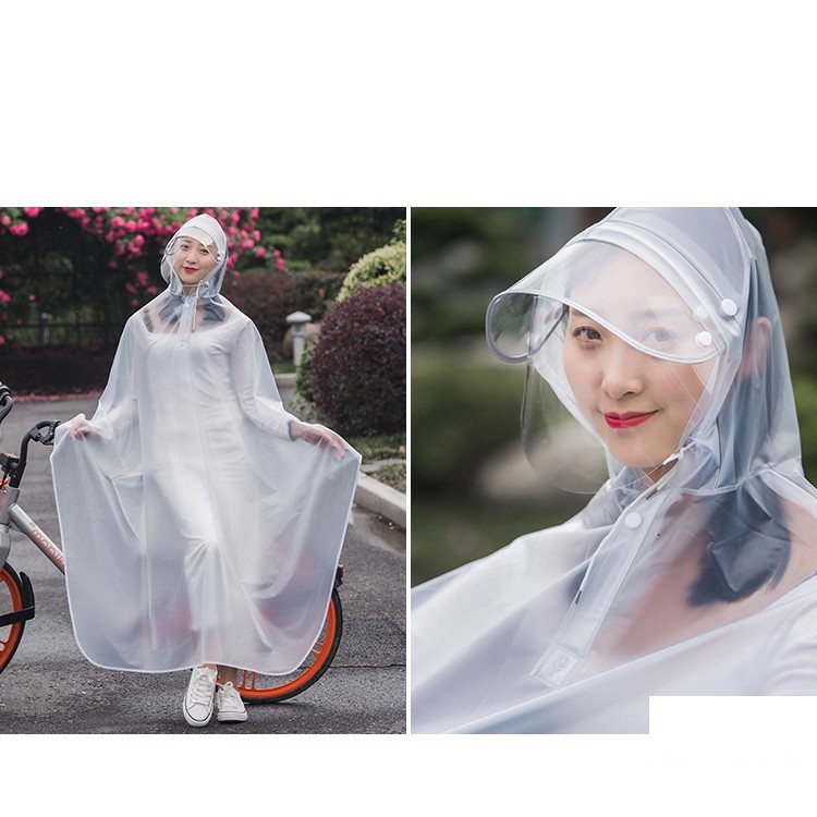 Super hot transparent batwing raincoat with rain mask for girls to ...