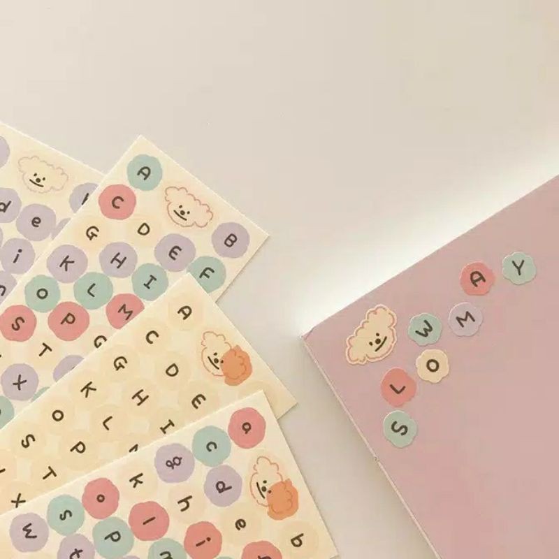 Sticker Alphabet Letters Alphabet Numbers Week Monthly Dot | Shopee ...