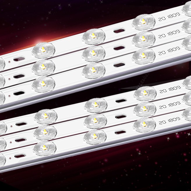 Convenient set of led bars to replace ceiling lights or compact lights ...