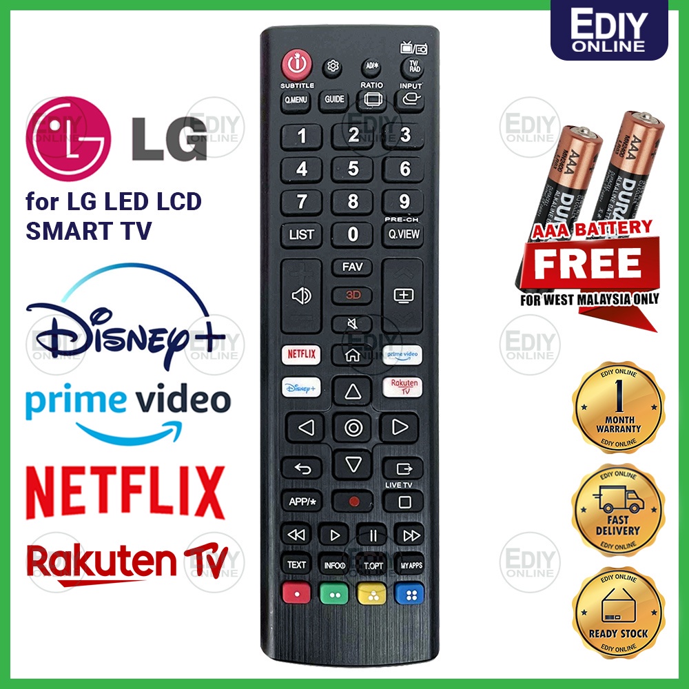 RM-L1162 L1162V LG UNIVERSAL REMOTE CONTROL SMART TV LCD LED L1379V Netflix Amazon rm-l1379 ...