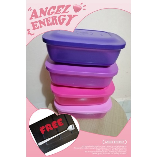 Tupperware Small Rectangular Saver 500ml (4pcs) | Shopee Malaysia
