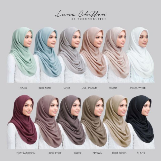 RUFFLE LUNA CHIFFON (TUDUNG RUFFLE) | Shopee Malaysia