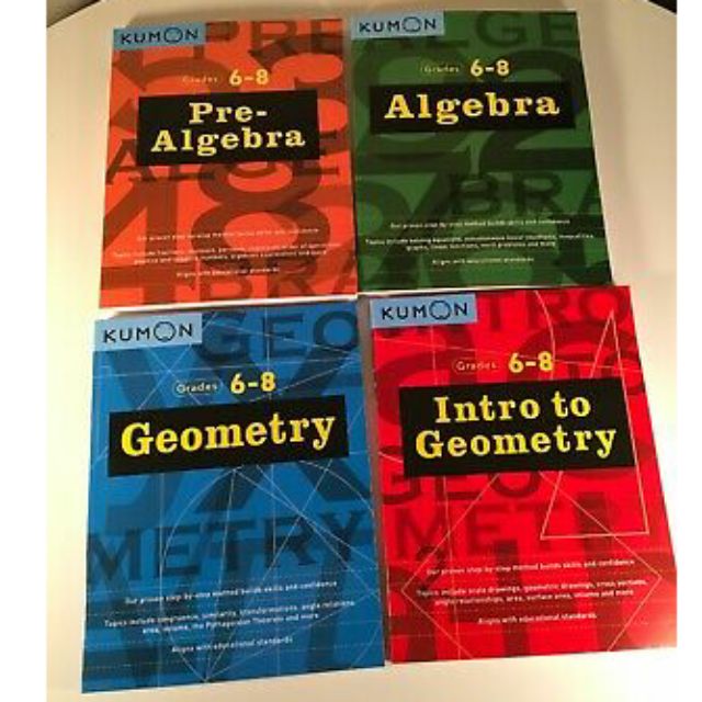 Kumon Workbook Grade 6-8 Algebra/Geometry/Word Problem The Number One ...