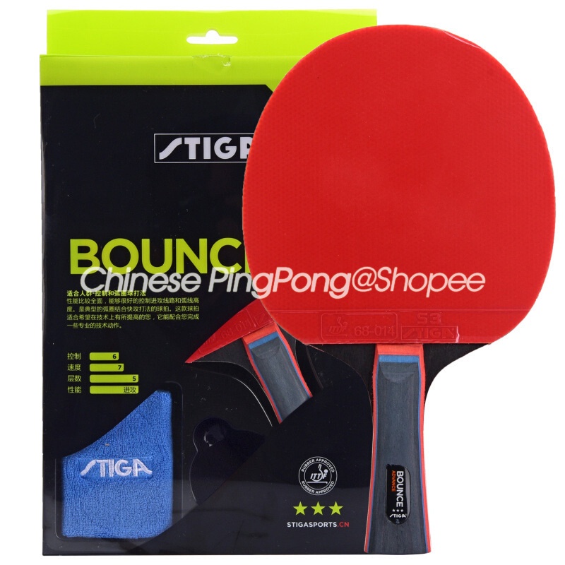 Original STIGA BOUNCE 3 Star Table Tennis Racket | Shopee Malaysia