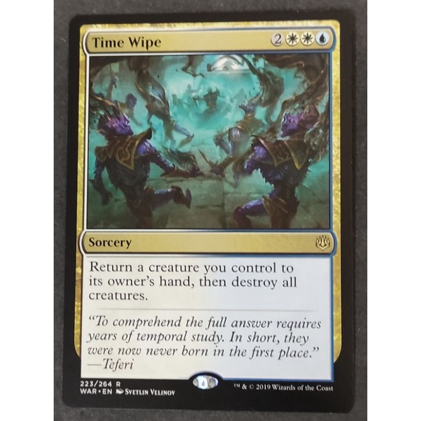 Magic The Gathering : Time Wipe Rare War Of The Spark Card. | Shopee ...