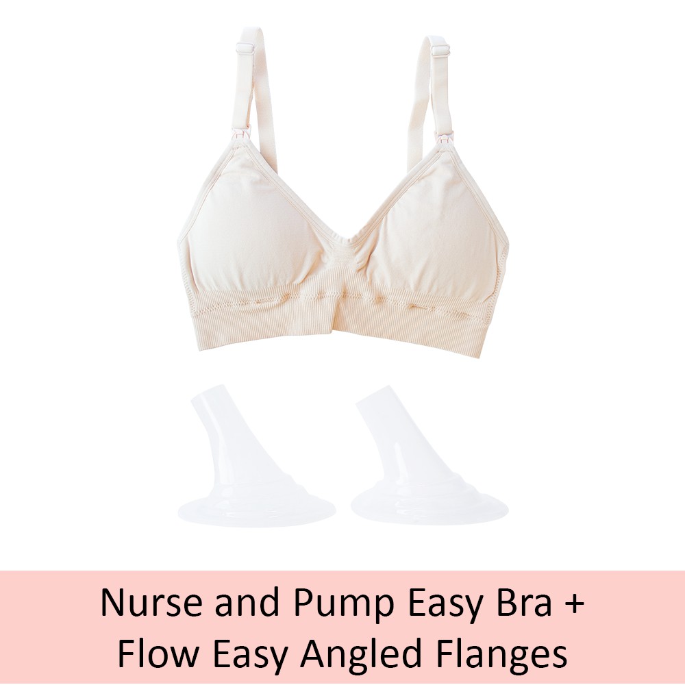 Milk Easy Nurse and Pump Easy Bra with Flow Easy Angled Flanges ...