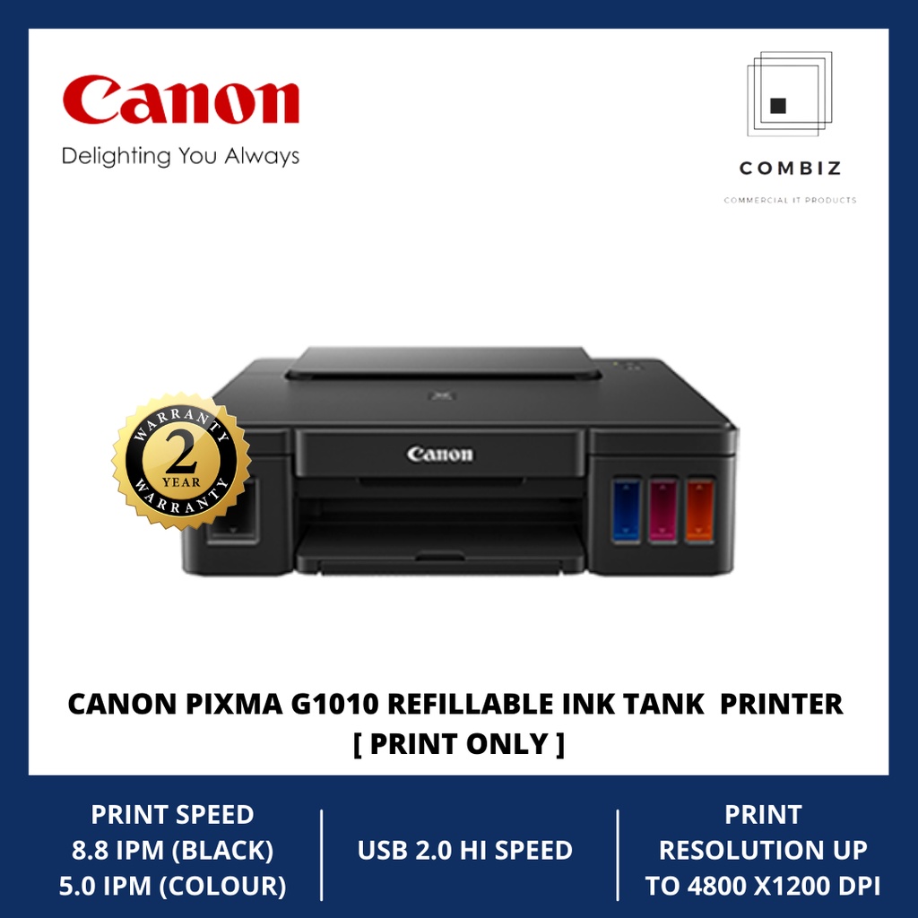 Canon PIXMA G1010 Refillable Ink Tank Printer - Print | Shopee Malaysia