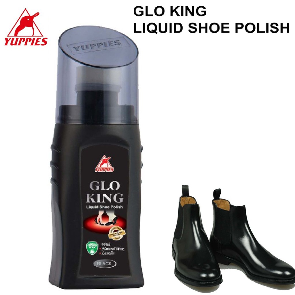 YUPPIES XX 543364 GLO KING Black Liquid Shoe Polish 75ml With Natural ...