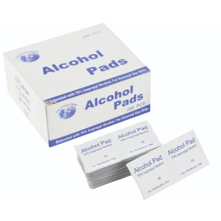 Alcohol Pads 200pcs (70% Isopropyl Alcohol) | Shopee Malaysia