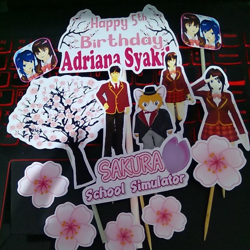 Sakura school simulator cake decoration cake topper | Shopee Malaysia