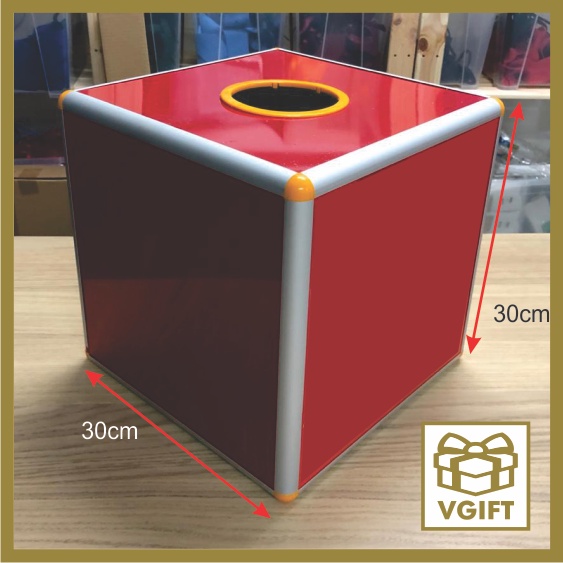 Large Lucky Draw Box Dinner Party Lottery Box 30cm x 30cm Peti Cabutan ...